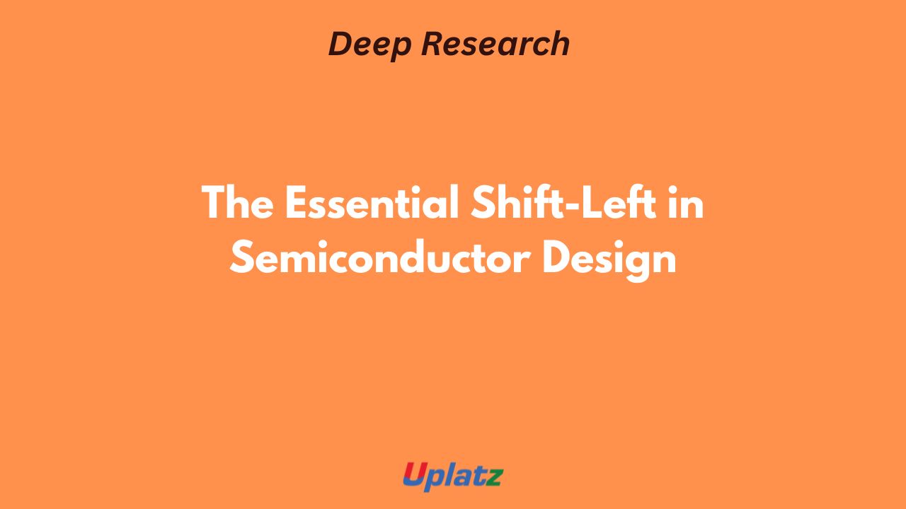The Shift-Left Revolution: Redefining Semiconductor Design for an Era of Complexity and Speed ...