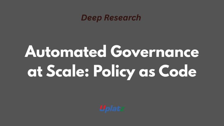 Automated Governance at Scale: A Comprehensive Analysis of Policy as ...