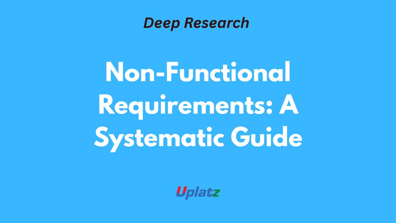 Non-Functional Requirements Engineering: A Systematic Approach to ...